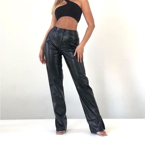 Missy Empire | Pants & Jumpsuits | Missy Empire Leather Trousers | Poshmark